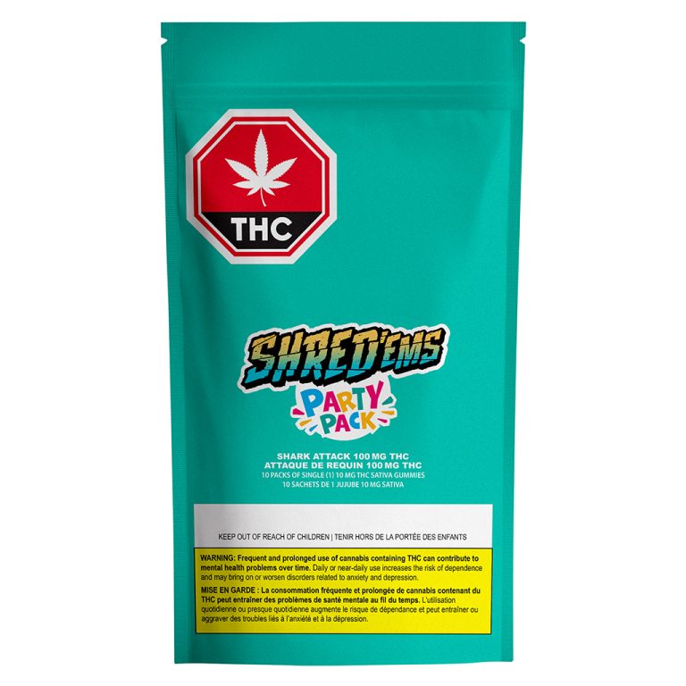 SHREDEms Shark Attack Sativa MAX10 Party Pack THC Gummies - PEI ...
